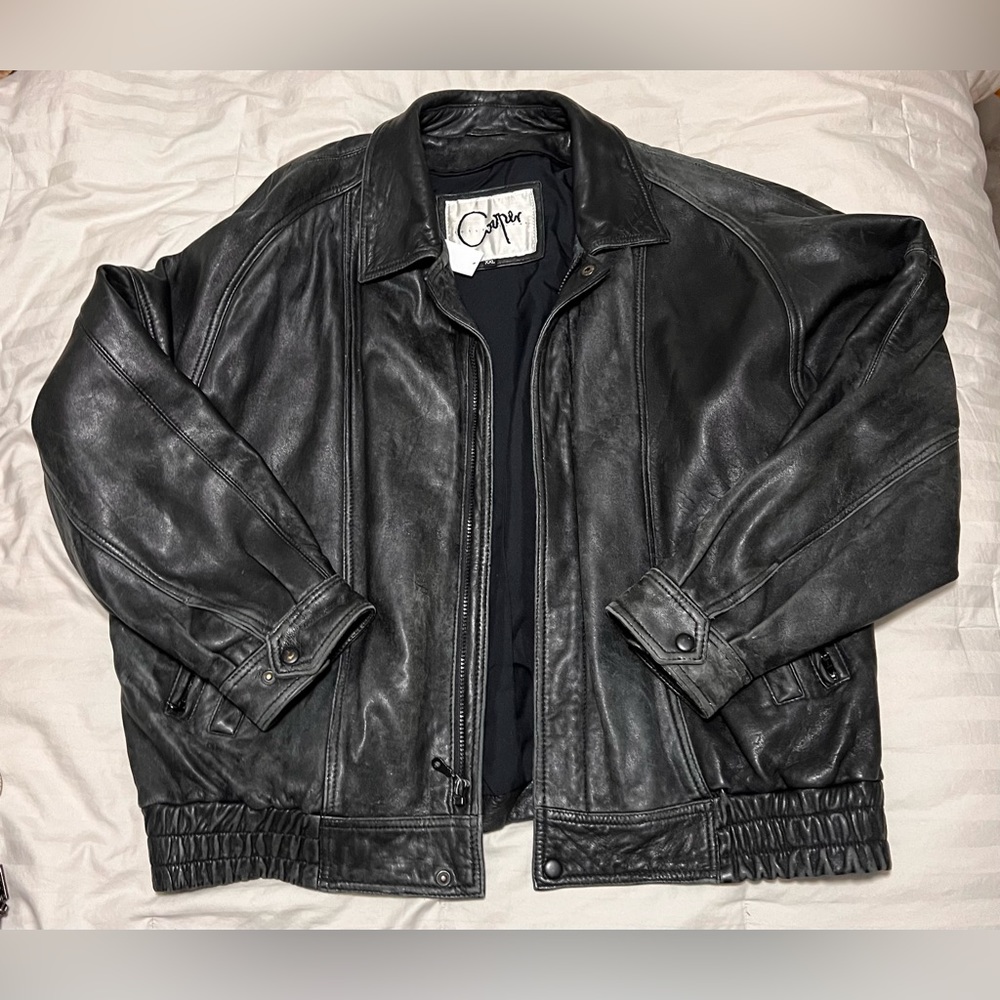 Vintage Cooper Collections Leather Bomber Jacket - Gem
